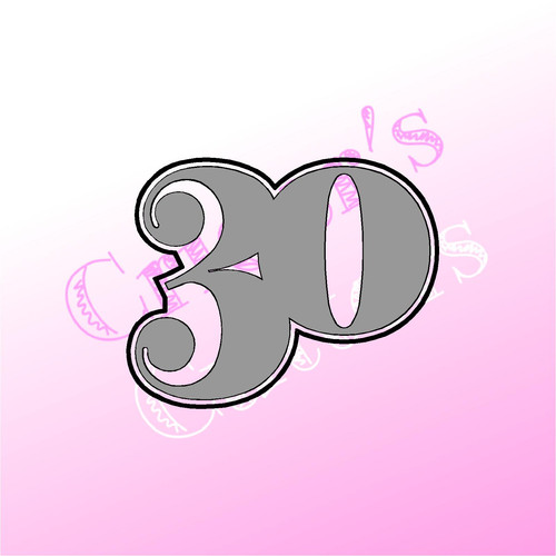 Number 30 - Cookie Cutter | criders-creations
