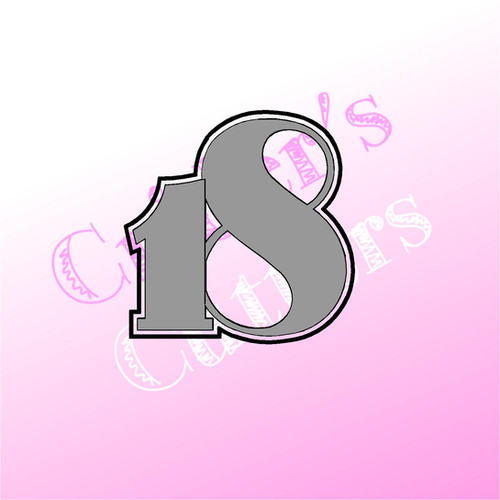 3D STL File Download - Number 18 - Cookie Cutter Outline | criders ...