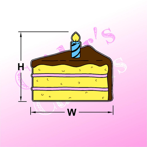 Comic Cake Slice #1 - Cookie Cutter | criders-creations