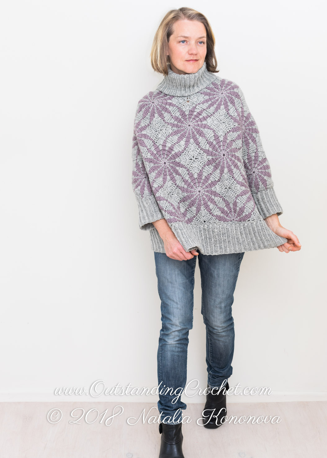 Morning Star Poncho Sweater Crochet Pattern