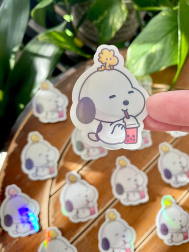 Boba Snoopy sticker | Instadraw