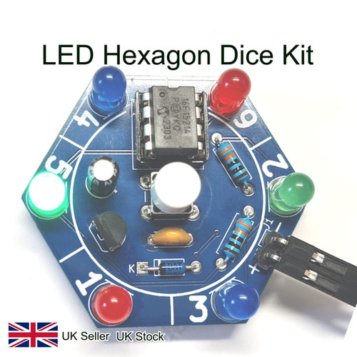 Beginners Electronic Hexagon LED Dice Kit | Electronics Kit Shop