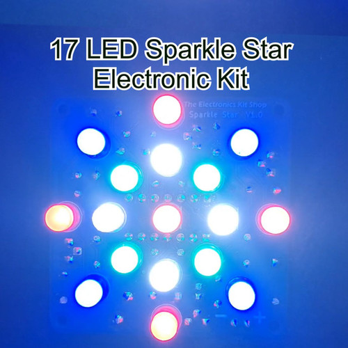 17 LED Sparkle Star Chaser Ring Electronic Kit | Electronics Kit Shop