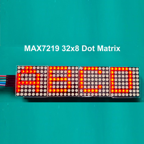 MAX7219 64-Dot Matrix Module 32 x 8 Red | Electronics Kit Shop