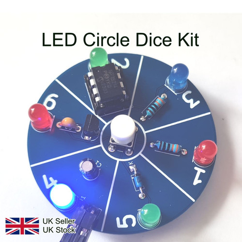 Beginners Electronic Circle LED Dice Kit | Electronics Kit Shop