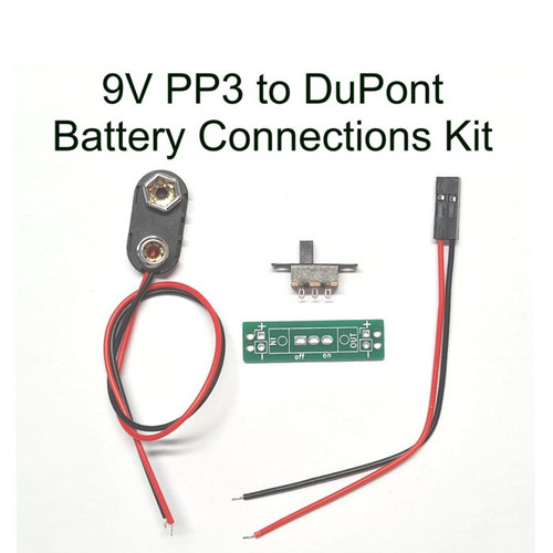 Electronic Project 9V PP3 Battery Switch Connections Kit | Electronics Kit Shop