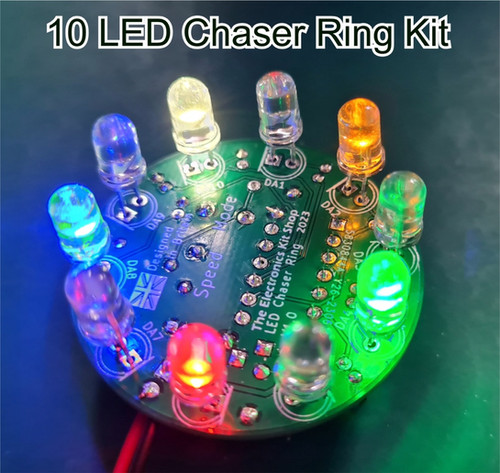 10 LED UFO Chaser Ring Lights Electronic Kit | Electronics Kit Shop