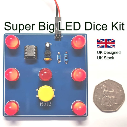 Beginners Super Big LED Electronic Digital Dice Kit | Electronics Kit Shop