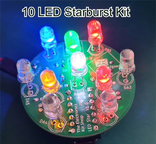 10 LED Starburst Chaser Ring Lights Electronic Kit | Electronics Kit Shop