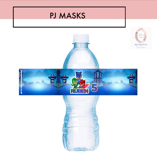 12x PJ Masks Bottle Labels | My Cup of Tea
