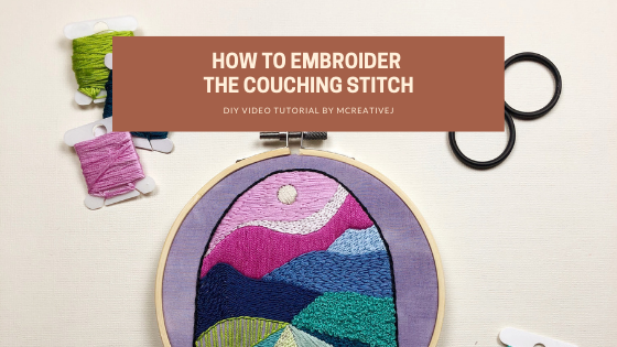 How To Embroider The Couching Stitch - A Video Tutorial