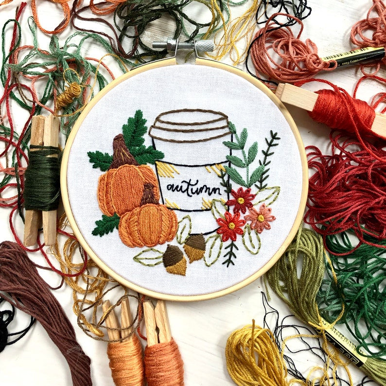14 Fall Embroidery Patterns to Get Into The Cozy Season