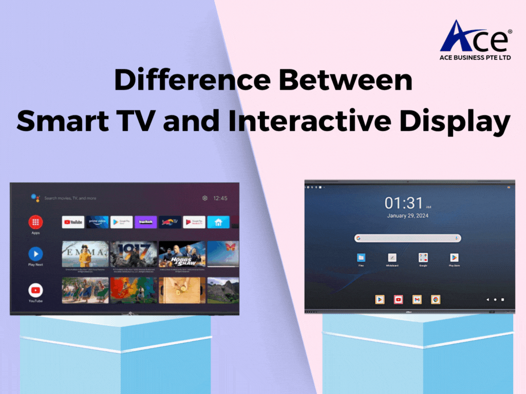 What’s the Difference Between Smart TV VS Interactive Display?