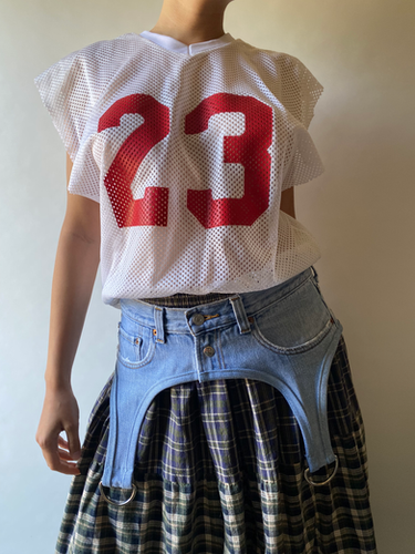 1/1 Upcycled Denim Garter Belt | Yvonne and Mitchel