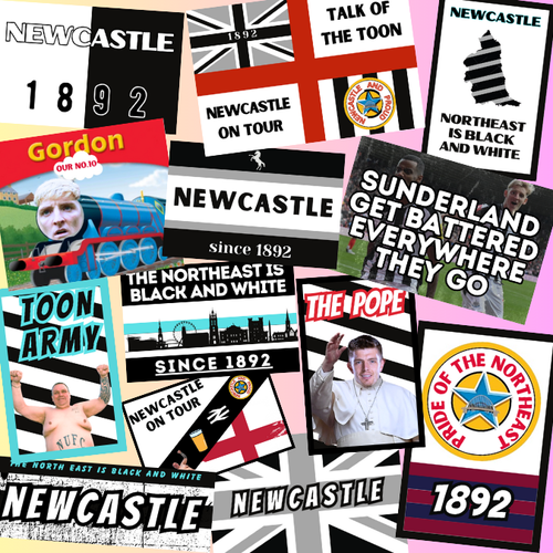 NEWCASTLE FC stickers, 50 x football sticker bundle | Uk Football Stickers