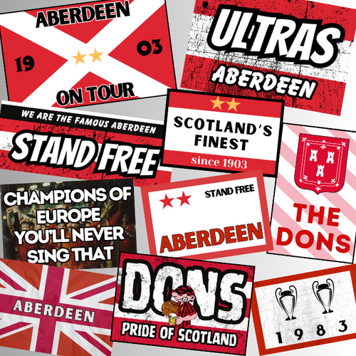 Aberdeen FC stickers , 50 x football sticker bundle | Uk Football Stickers