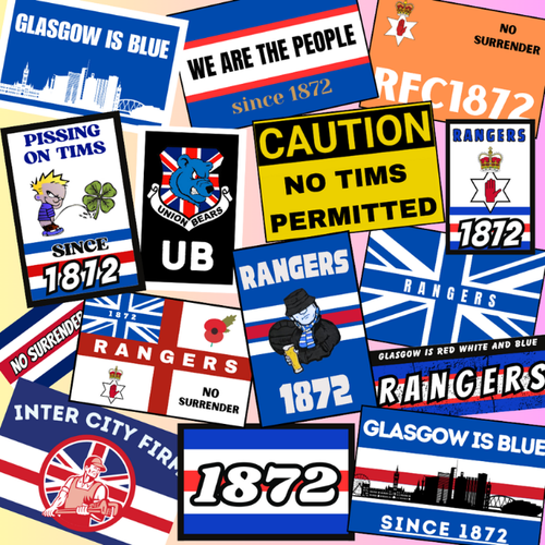 RANGERS STICKERS - 50x football sticker bundle | Uk Football Stickers