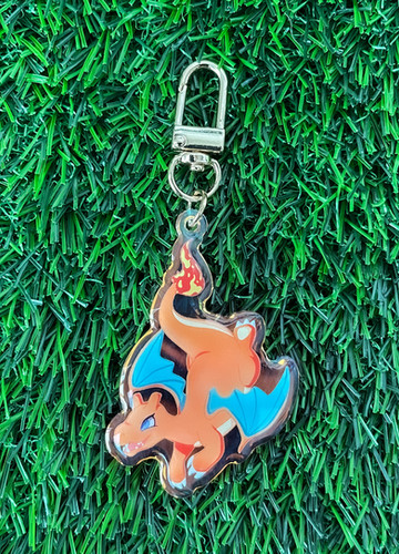 Charizard Holographic Keychain | Sanguis Divini Art