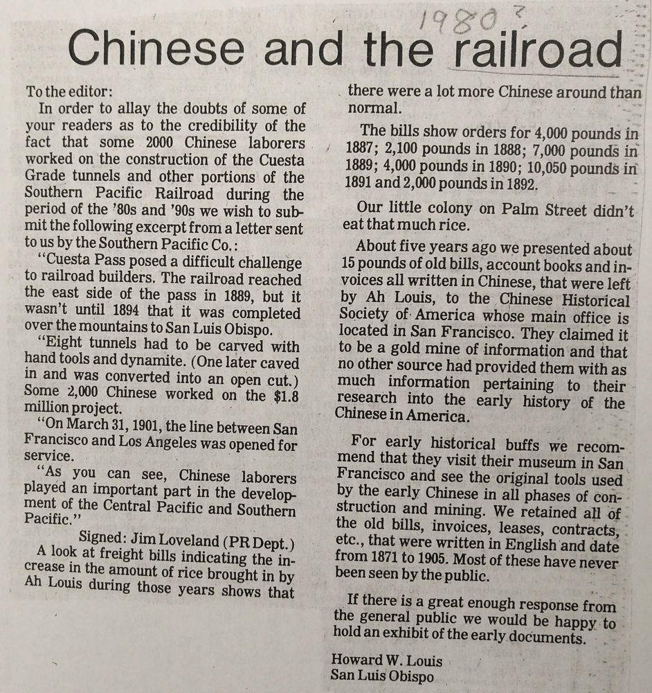 Evidence the Chinese Built the Railroads