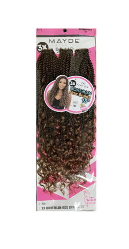 Mayde Beauty 3X Bohemian Box Braids - 18" - Color: T30 | Crown Beauty ...