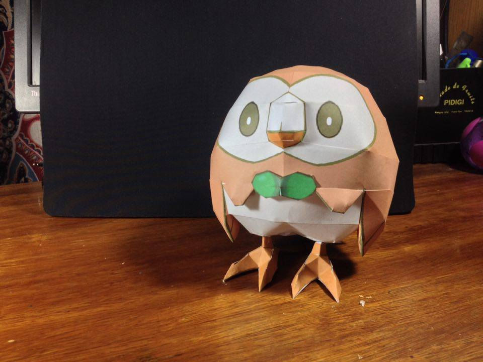 Tutorial - Rowlet Papercraft