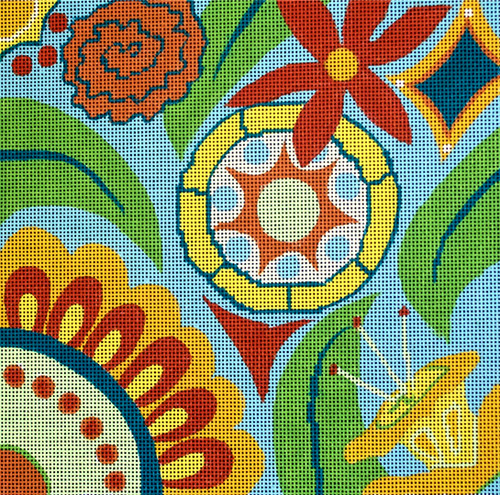 Flower Riot w/guide | Canvas & Thread