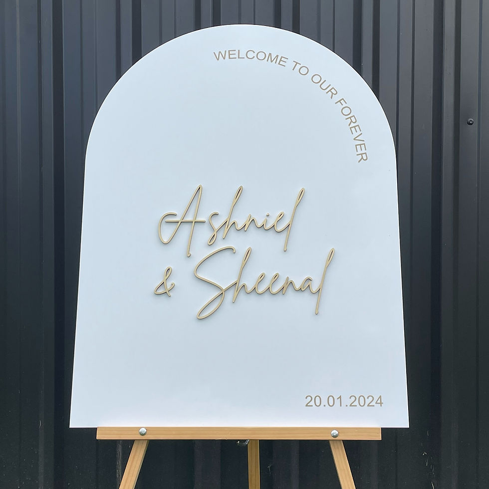 Arch Welcome sign - Sheenal | Leo Design Studio