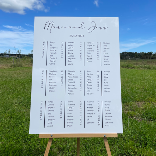 Seating plan - Jess | Leo Design Studio