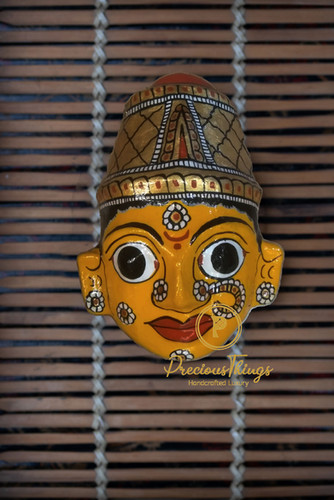Handcrafted Radha Cheriyal Mask | PreciousThingsDecor