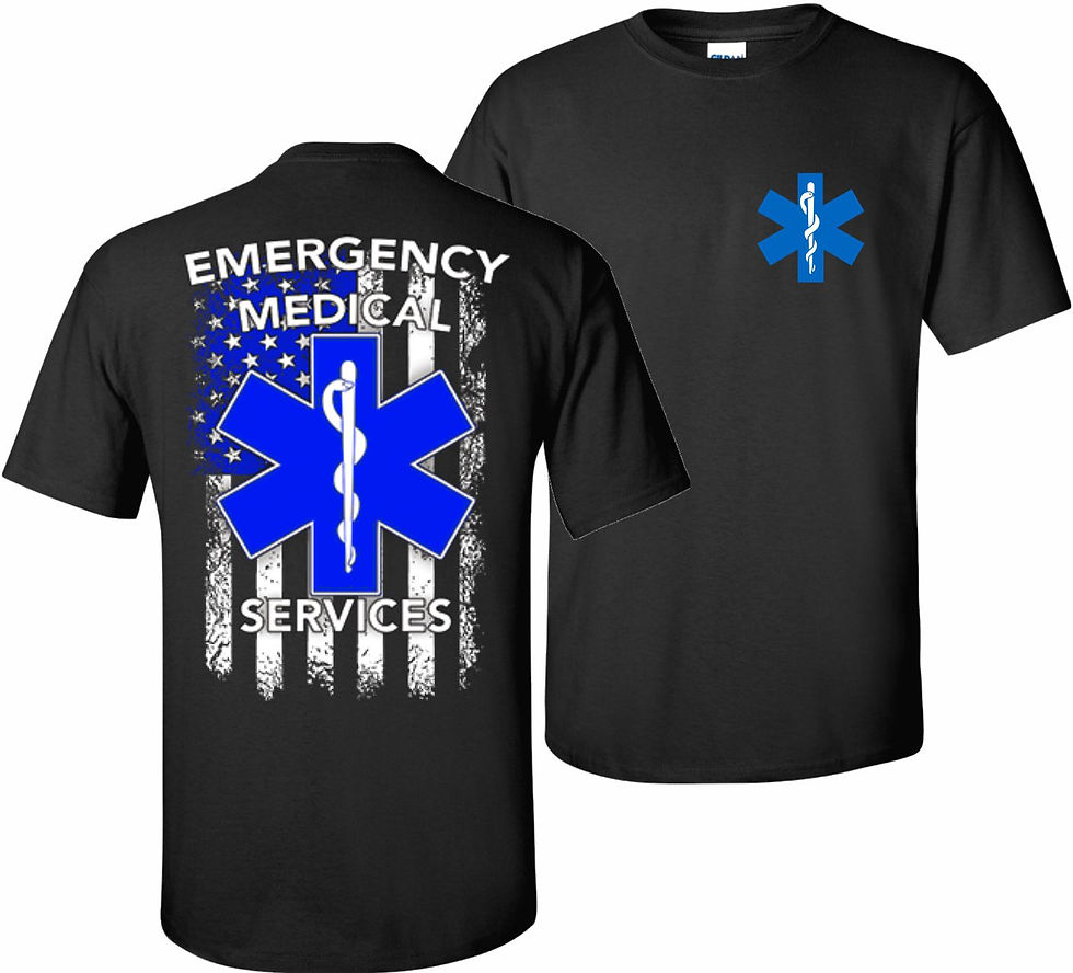 EMS Paramedic Emergency Medical Services Nurse Personnel EMT T-Shirt ...