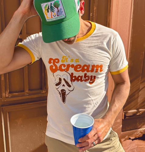 Retro Scream - Unisex Ringer Tee | Small Town Weirdo