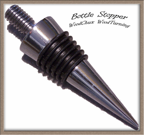 Chrome Plated Cone Shaped Bottle Stoppers | WoodChux Woodturning