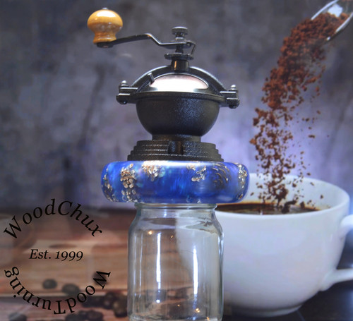 Handmade Crank Pine Cones and Resin Coffee Grinder Mill 344 | WoodChux ...