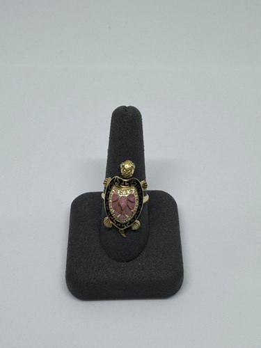 Inel Aur Galben 14K Tip Broscuta cu Email Colorat și Zirconii | Vanzare ...