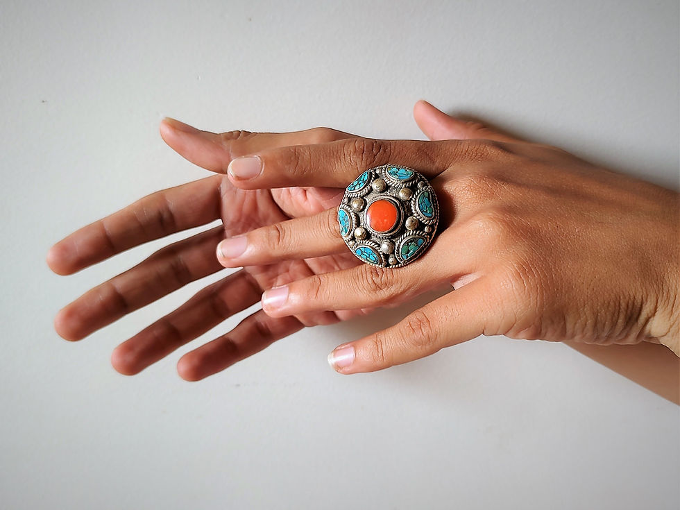 Real Silver Nepali Ring | Palkhi