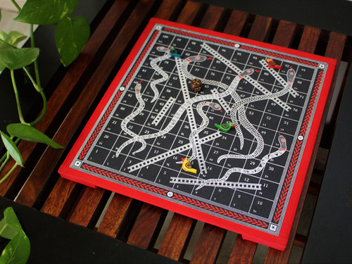 Painted Snakes and Ladders Box | Palkhi