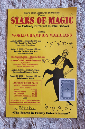 Brad Zinn - Stars of Magic Show Poster | The Enchanted Rabbit