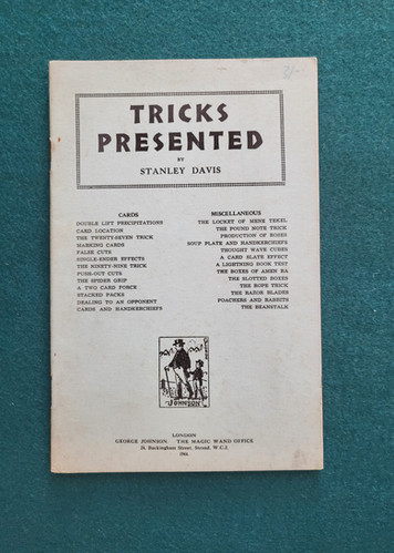 Tricks Presented - Stanley Davis | The Enchanted Rabbit