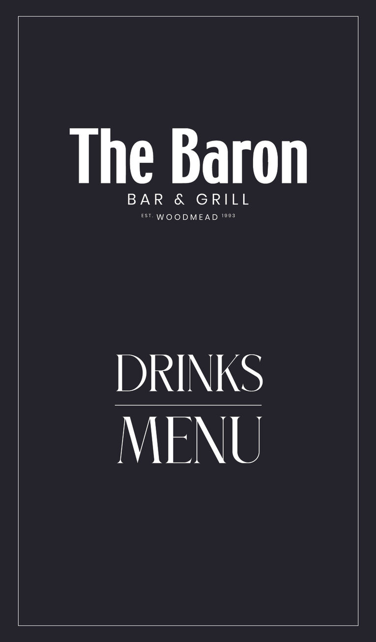 Drinks Menu | The Baron