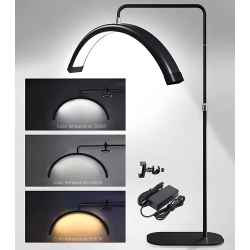 Lampara Led Media Luna Estetica Para Pestañas Cejas -Negra | Kimalebeauty