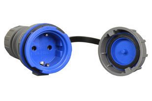 CONECTOR O CONTACTO EUROPEO, TIPO "SCHUKO", 2P + TIERRA, 16A, 250V, PVC ...