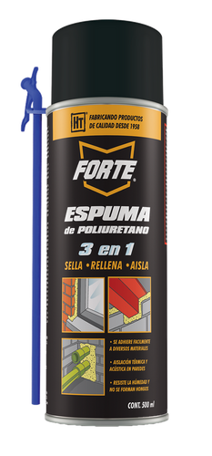 ESPUMA EXPANSIVA DE POLIURETANO 500ML,FORTE | PROINMAR