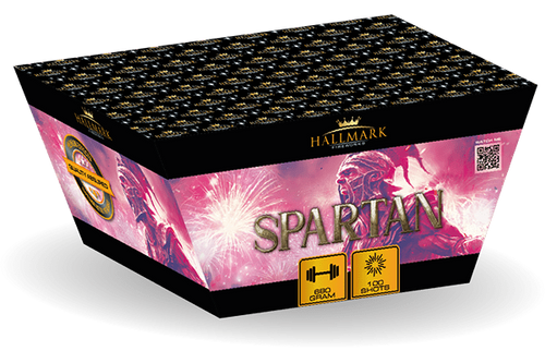 Hallmark - Spartan-FAN Cake_100 Shot Barrage Cake | Smart Fireworks Shop
