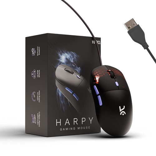Kreo Harpy Light Weight RGB Gaming Mouse | The Computer Mega Store