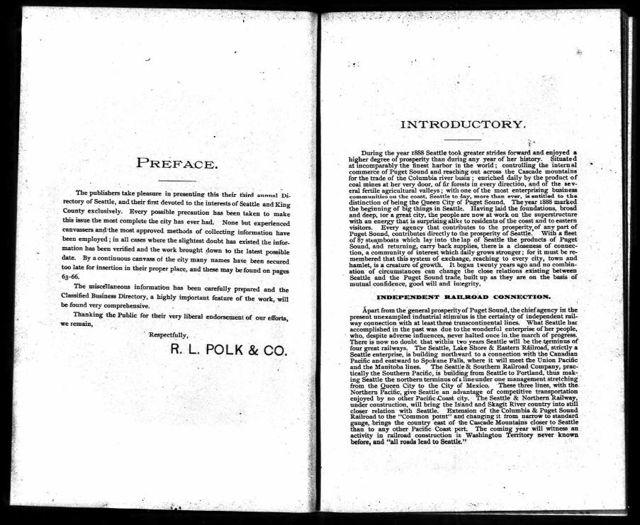 Introduction to the Treasure: Polk's Seattle City Directories 1937-1996