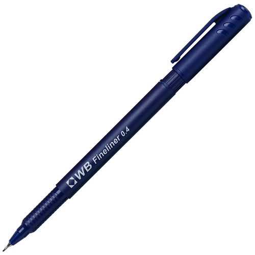 WB Fineliner Pen 0.4 mm Blue Box of 10 | EA Products