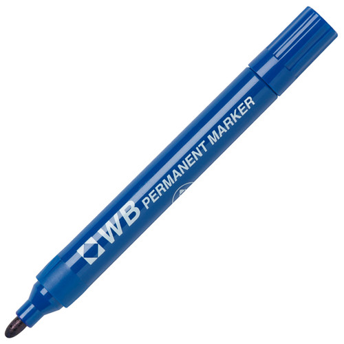 WB Permanent Marker Bullet Tip Blue Box of 10 | EA Products