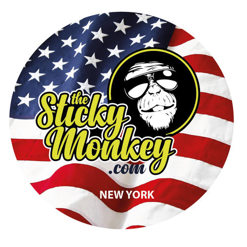 Sticky Monkey New York Round Sticker | thestickymonkey.com