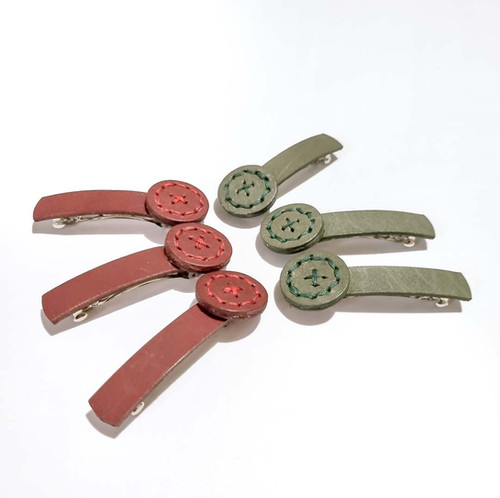 Button Hair Clip | theleatherstudiomnl