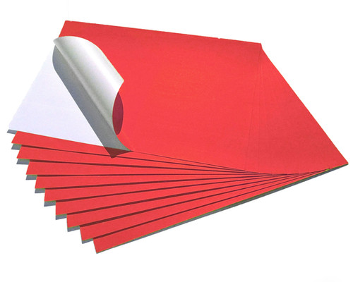 A4 Matte Red Coloured Sticker Paper Label | Only Laser Printable ...